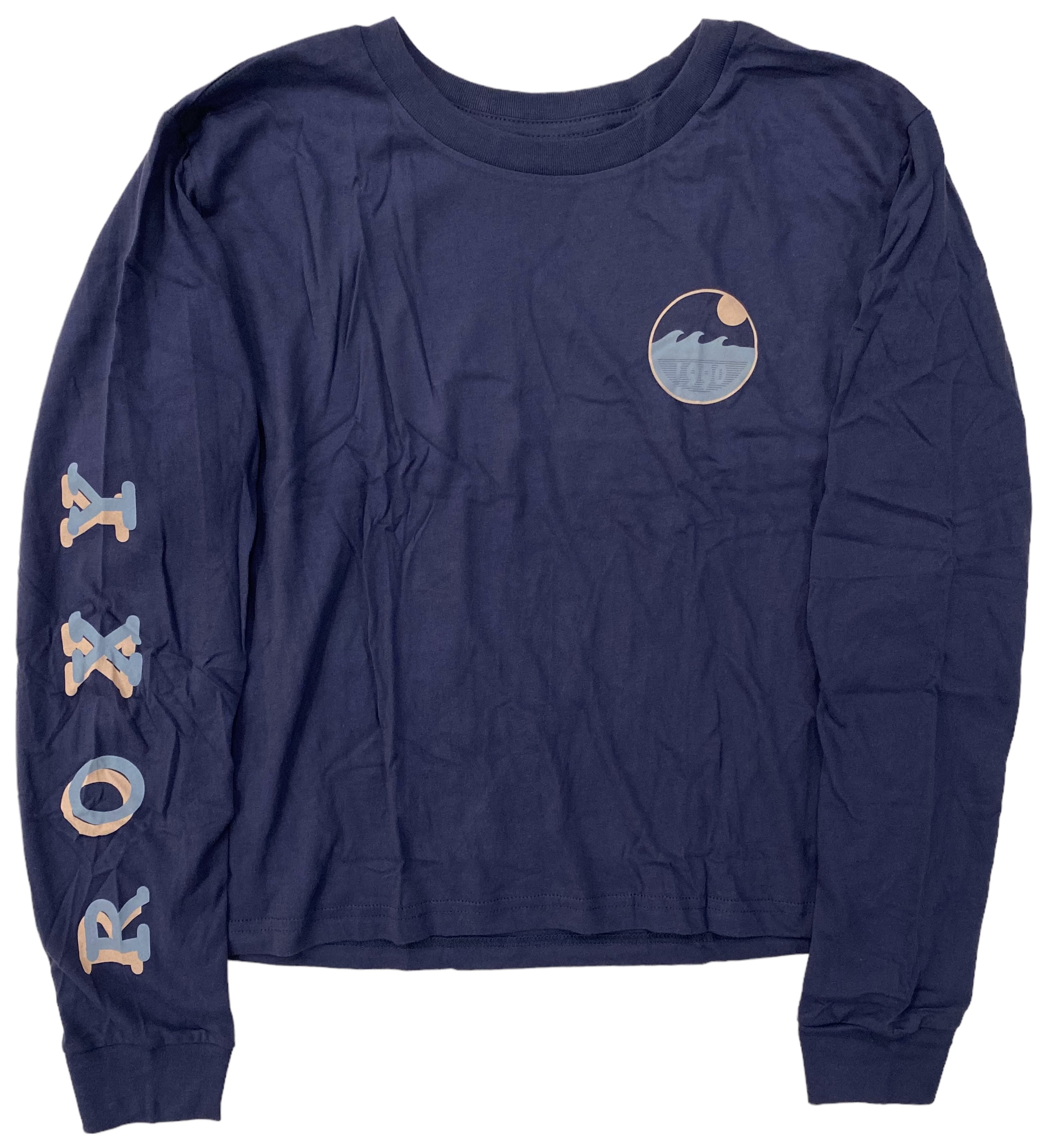 Roxy Women's Beach House Vintage Blue Long Sleeve Tee T-Shirt (Medium ...