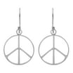 Spirit Teardrop Peace Sign Symbol Sterling Silver .925 Dangle Earrings ...