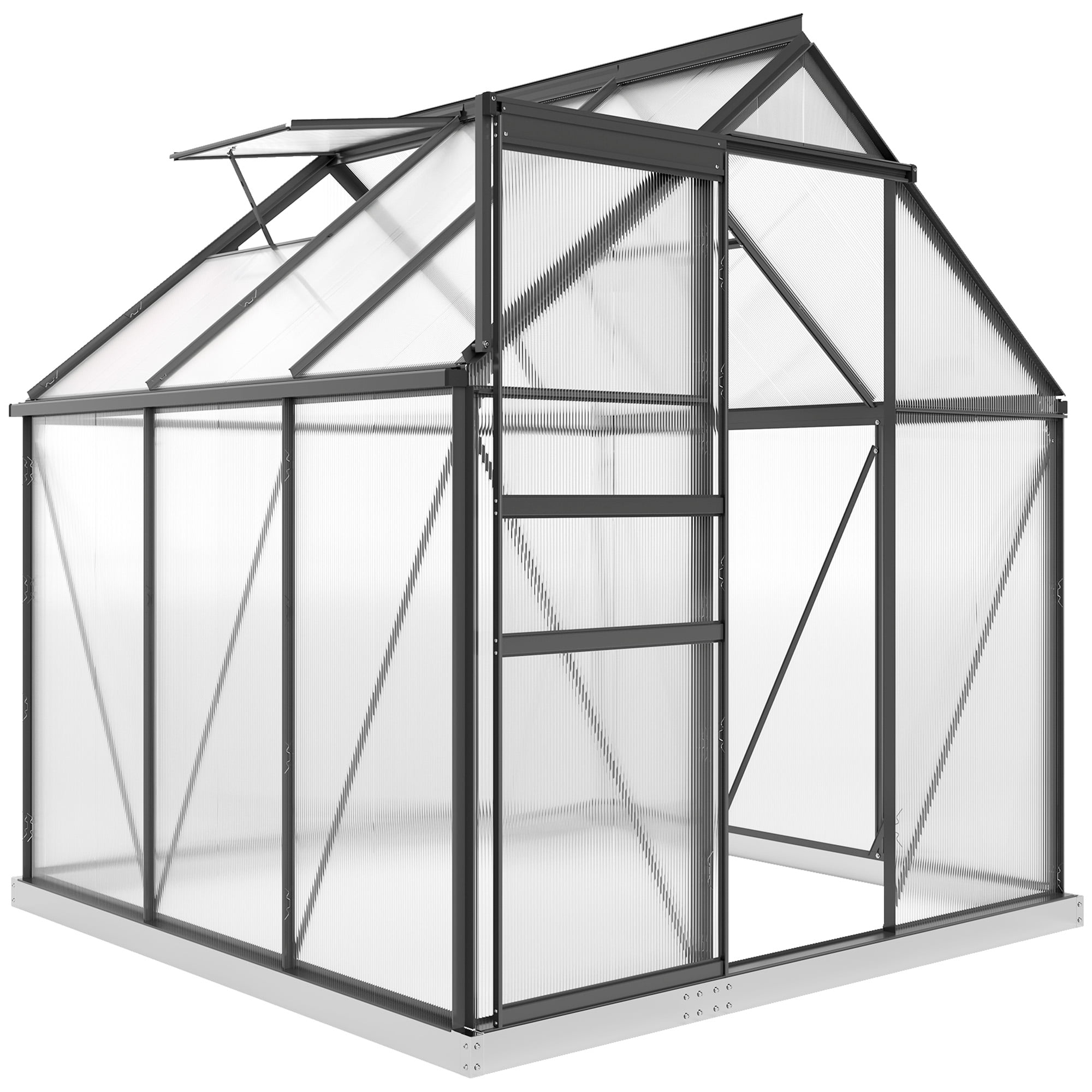 Click here for Outsunny 6 X 6 X 6.5 Polycarbonate Greenhouse Walk... prices