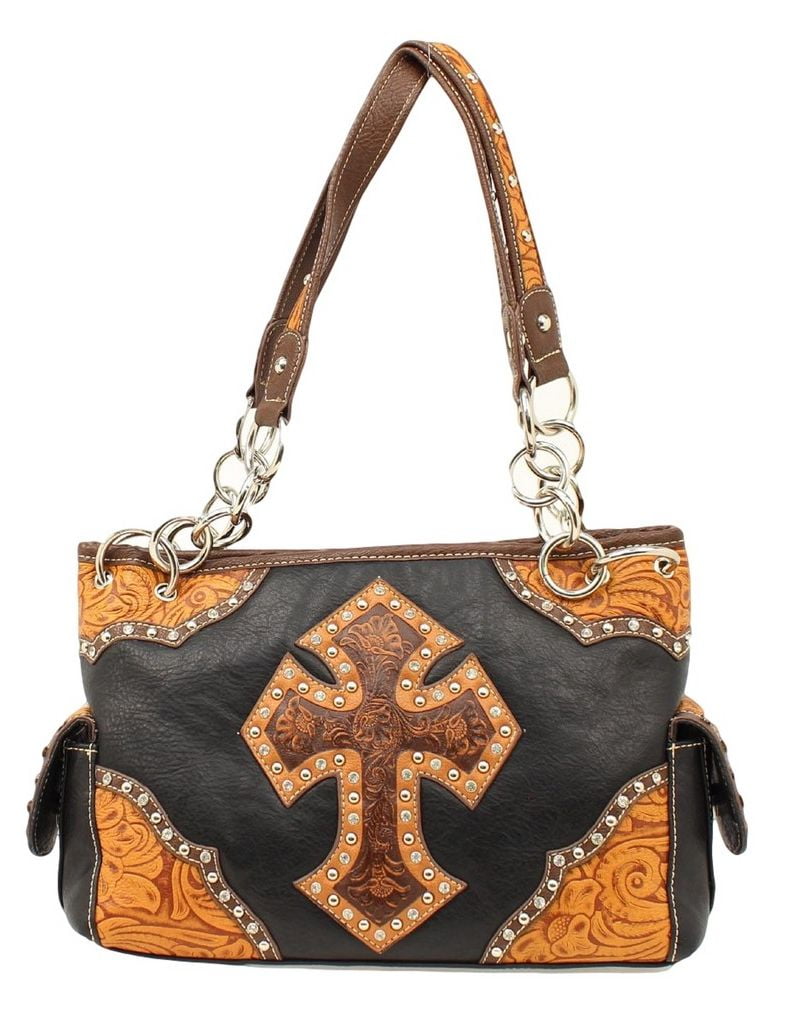 Nocona Western Handbag Womens Satchel Cross Tooled N7533867 - Walmart.com