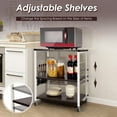 Giantex 3-Layer Bakers Rack, Mobile Kitchen Cart with Wheels and Hooks ...