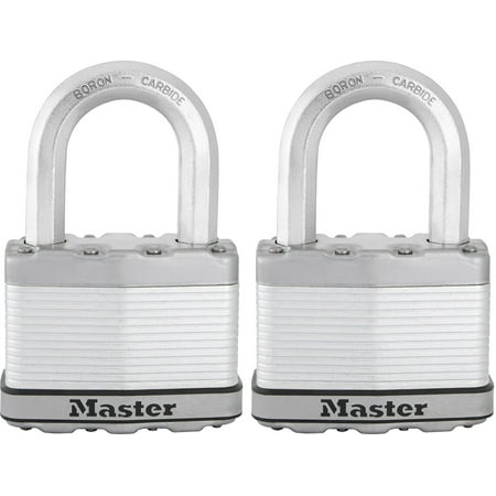 Master Lock M15XTLF Magnum Heavy Duty Outdoor Padlock with Key, 2 Pack ...