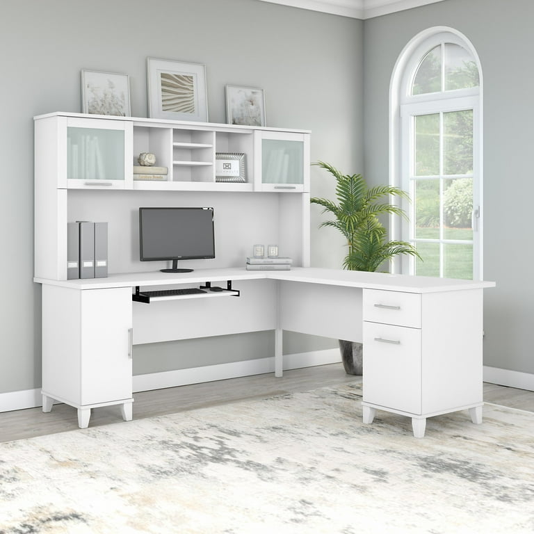 72 l shaped desk with hutch store