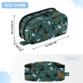Black Cat Broom Pattern PVC Pencil Case Water-Repellent Clear Window ...
