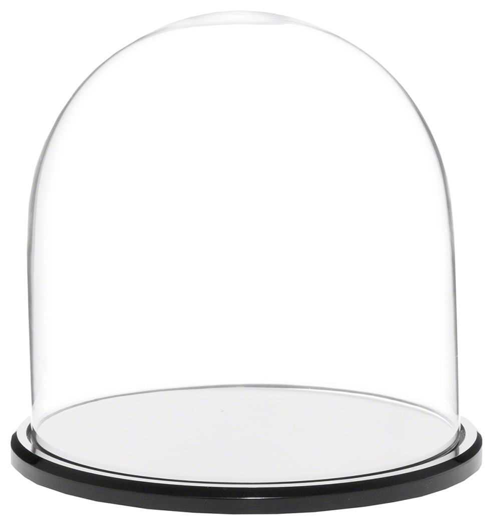 Plymor 8" x 8" Glass Display Dome Cloche (Black Acrylic Base) - Walmart ...