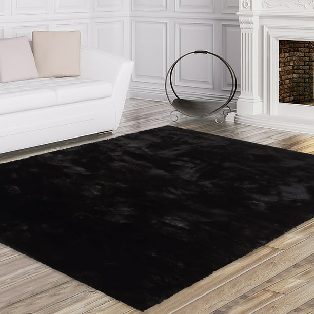 CAVOLIA Area Rug 2'*3'Super Soft Faux Rabbit Fur Suede Bottom Area Rug ...