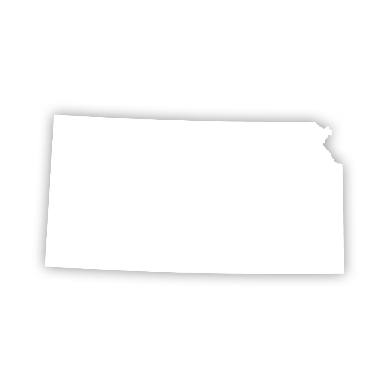 Kansas Shaped Sticker Decal Die Cut - Self Adhesive Vinyl ...