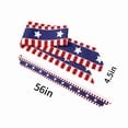 4th Of July Wreath Sash, Red White And Blue Satin Ribbon Featuring Two ...