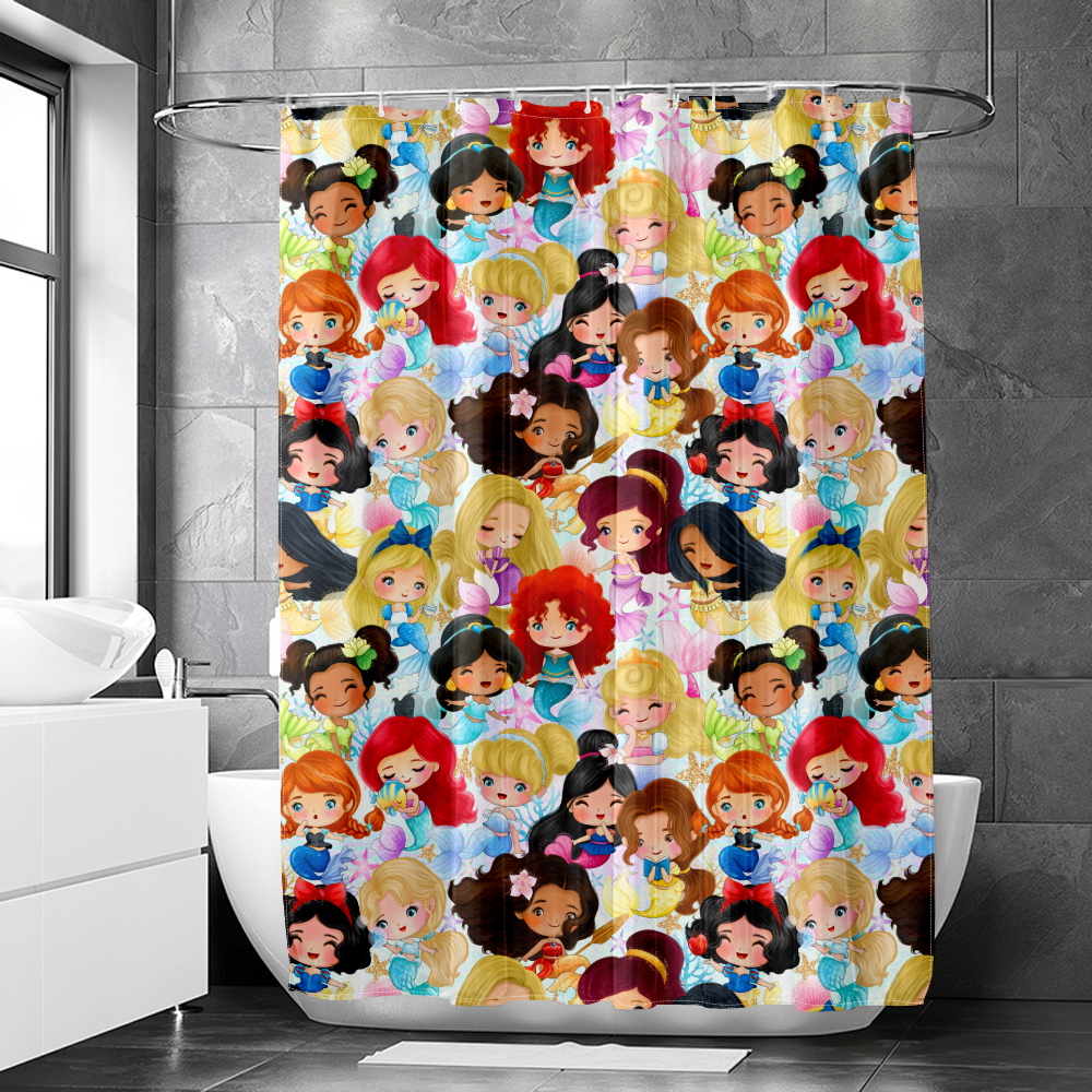 Ariel Shower Curtain Creative Practical Art Bath Curtain for Family for ...