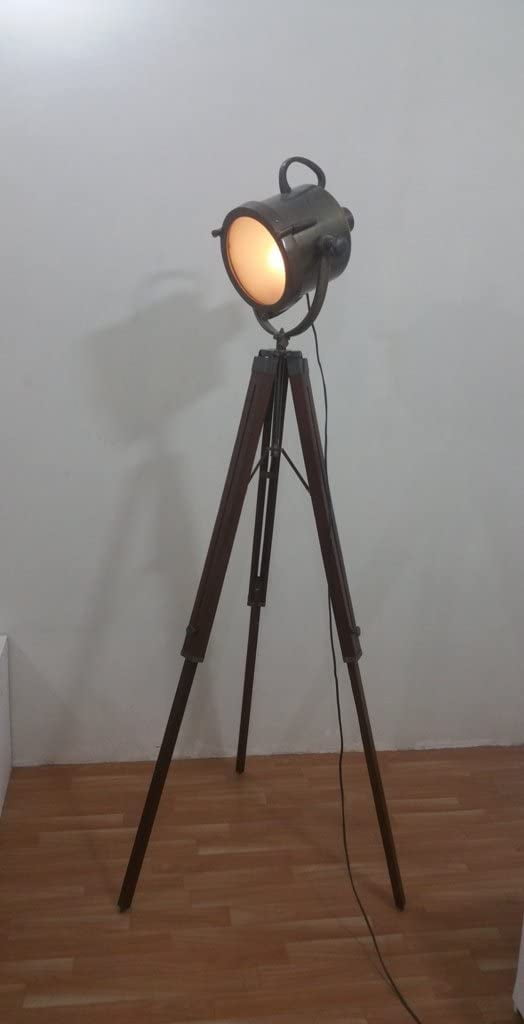 Thor Hollywood Spot Light/Floor Tripod Industrial Nautical Marine Lamp ...