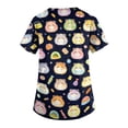 AHMOMEI Women Scrubs Top Stretchy Cartoon Animal Print Womens Scrubs V ...