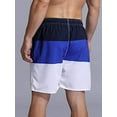 Lelinta Mens Swim Trunks Beach Board Shorts With Cargo Pockets Blue