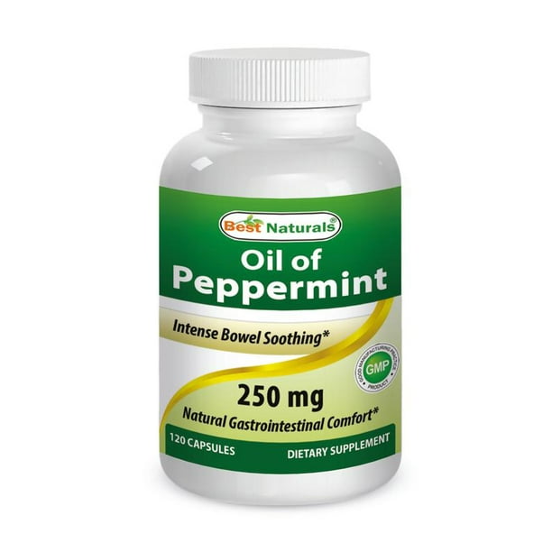 Best Naturals Peppermint Oil 250 mg 120 Capsules - Walmart.com ...