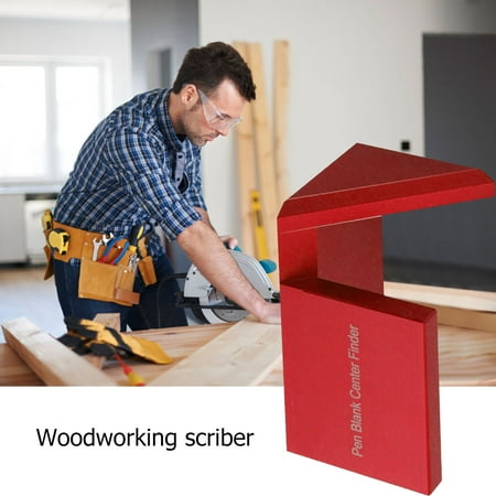 Mymisisa Aluminum Alloy Pen Blank Center Finder Woodworking 45 Degree ...