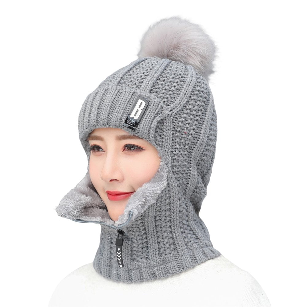 Click here for Generic Winter Knitted Hat Scarf Set Beanie Zip Sc... prices