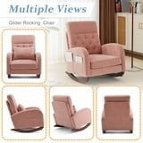"Ktaxon Rocking Chair, Comfy Chenille Upholstered Single Sofa Rocker ...