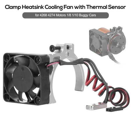RC Car Motor Heatsink Cooling Fan with Thermal Sensor CNC Aluminum ...