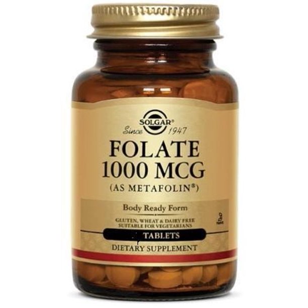 Solgar Folate 1000 mcg (as Metafolin) Tablets, 120 Ct - Walmart.com