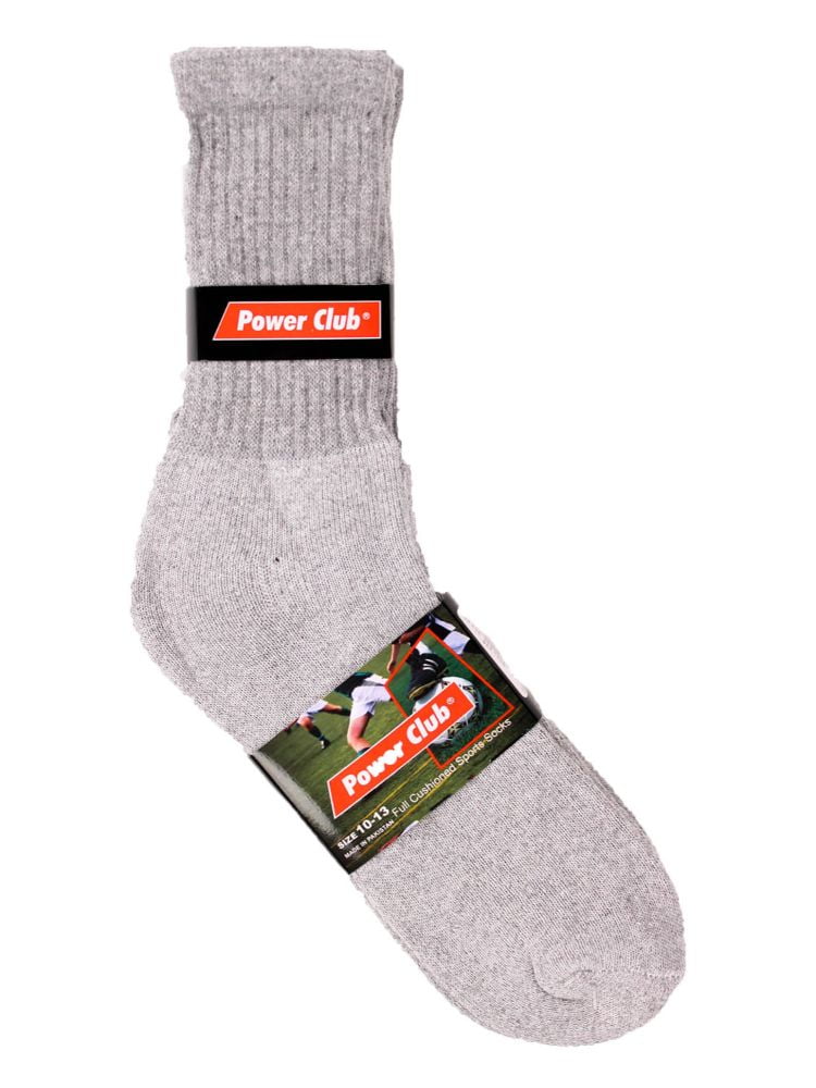 SLM Men's 12 Pairs of Full Length Sport Socks-10-13-Grey-4 Pairs ...