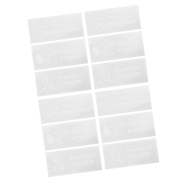 Warning Decal,4Set English Warning Signs Public Sign Sticker Safety ...