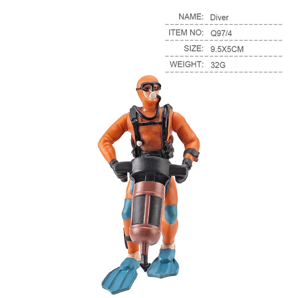 Solid Plastic Simulation Diver Model Realistic Shape Underwater ...
