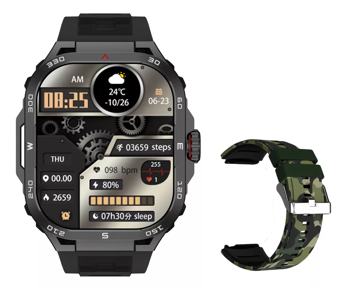Reloj Inteligente Gw20 Hombre Militar Uso Rudo 1.96 Bt | Walmart en línea
