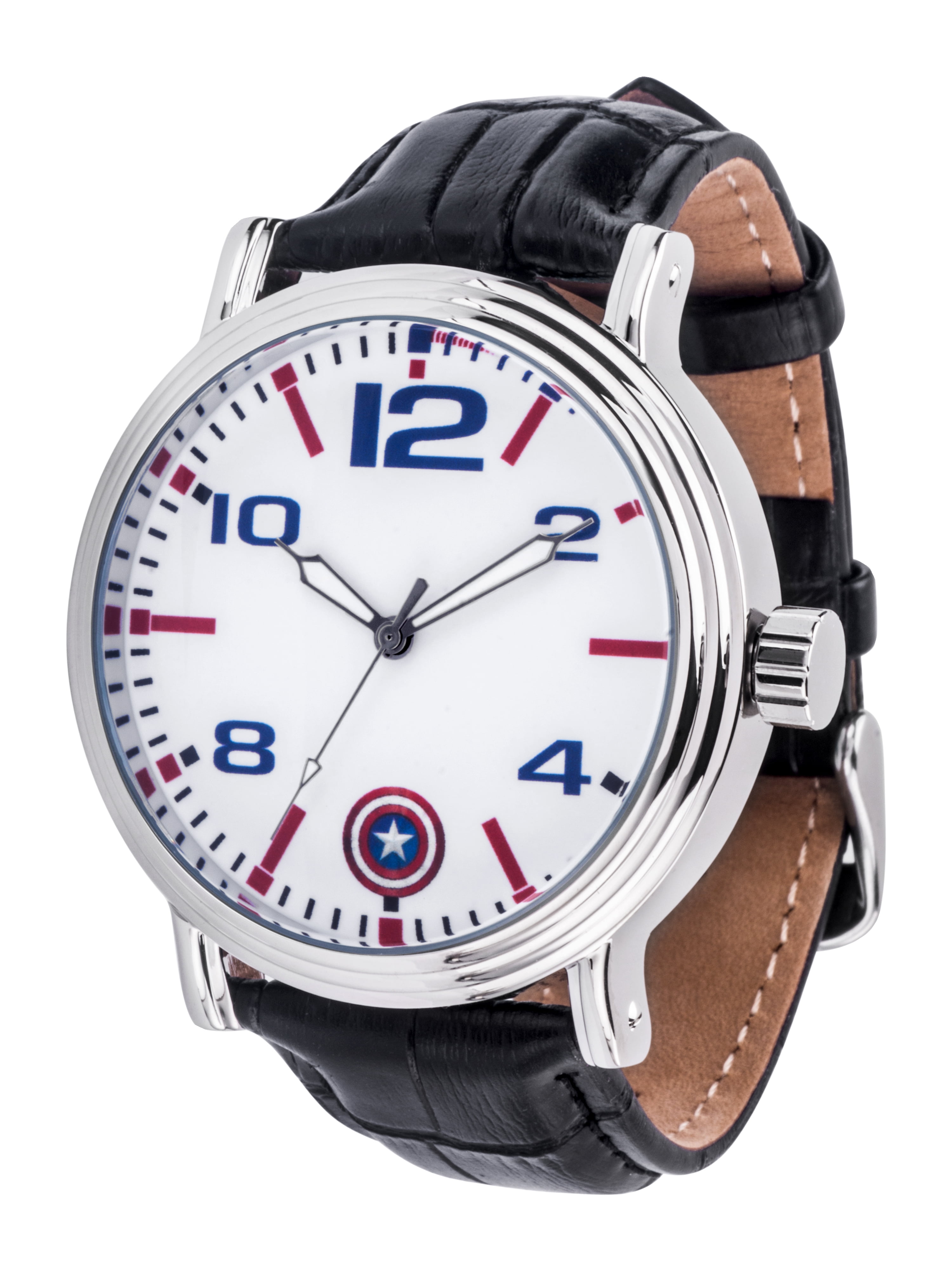 Marvel Captain America Men's Silver Alloy Vintage Watch, 1-Pack ...