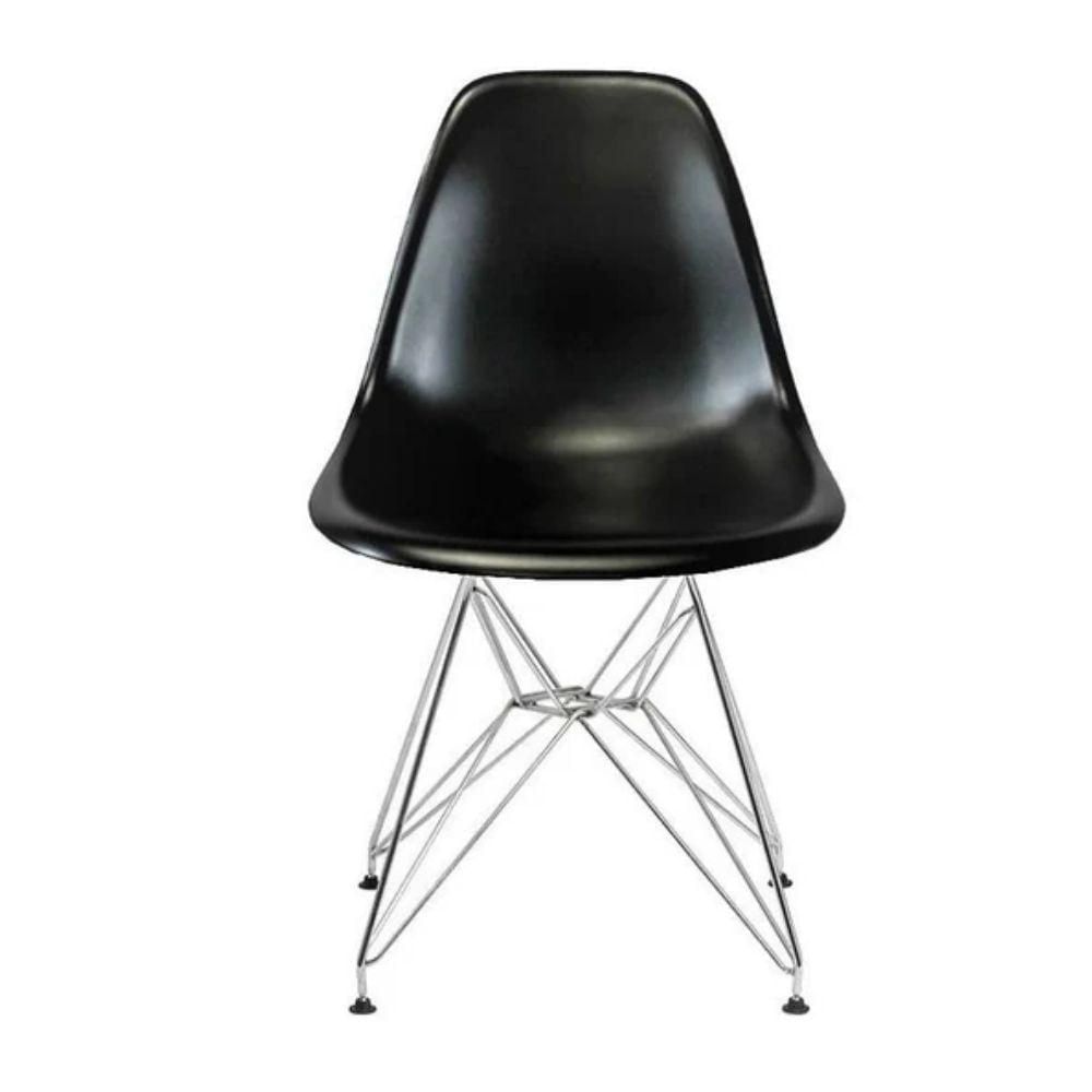 Click here for Heavenly Collection Black Chair With Chrome Base prices