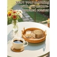 6pcs Natural Handmade Rattan Coasters with Holder - Wicker Drink ...
