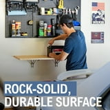 StoreYourBoard Wakefield Fold Away Wall Mounted Work Bench, Butcher ...