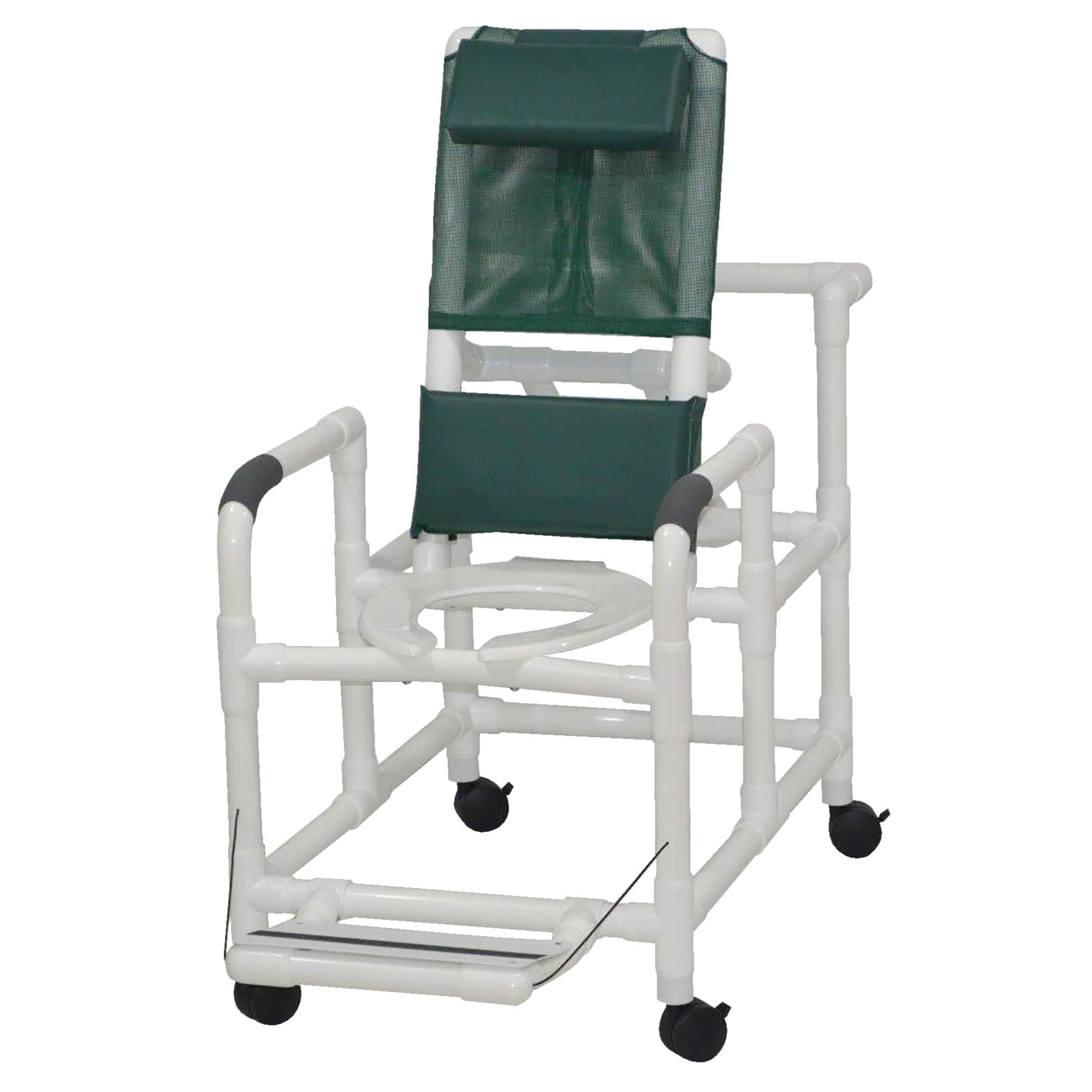 MJM International Reclining shower chair with deluxe elongated open ...