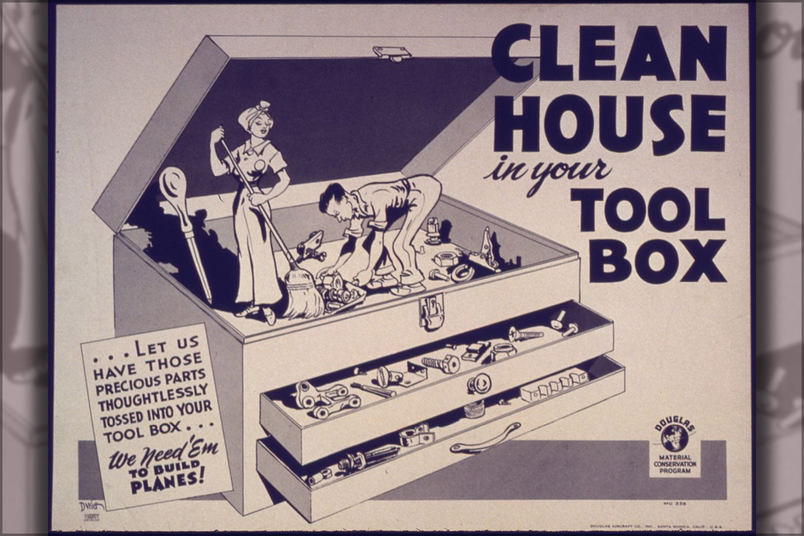 24"x36" Gallery Poster, ww2 recycling propaganda, Clean House In Your ...