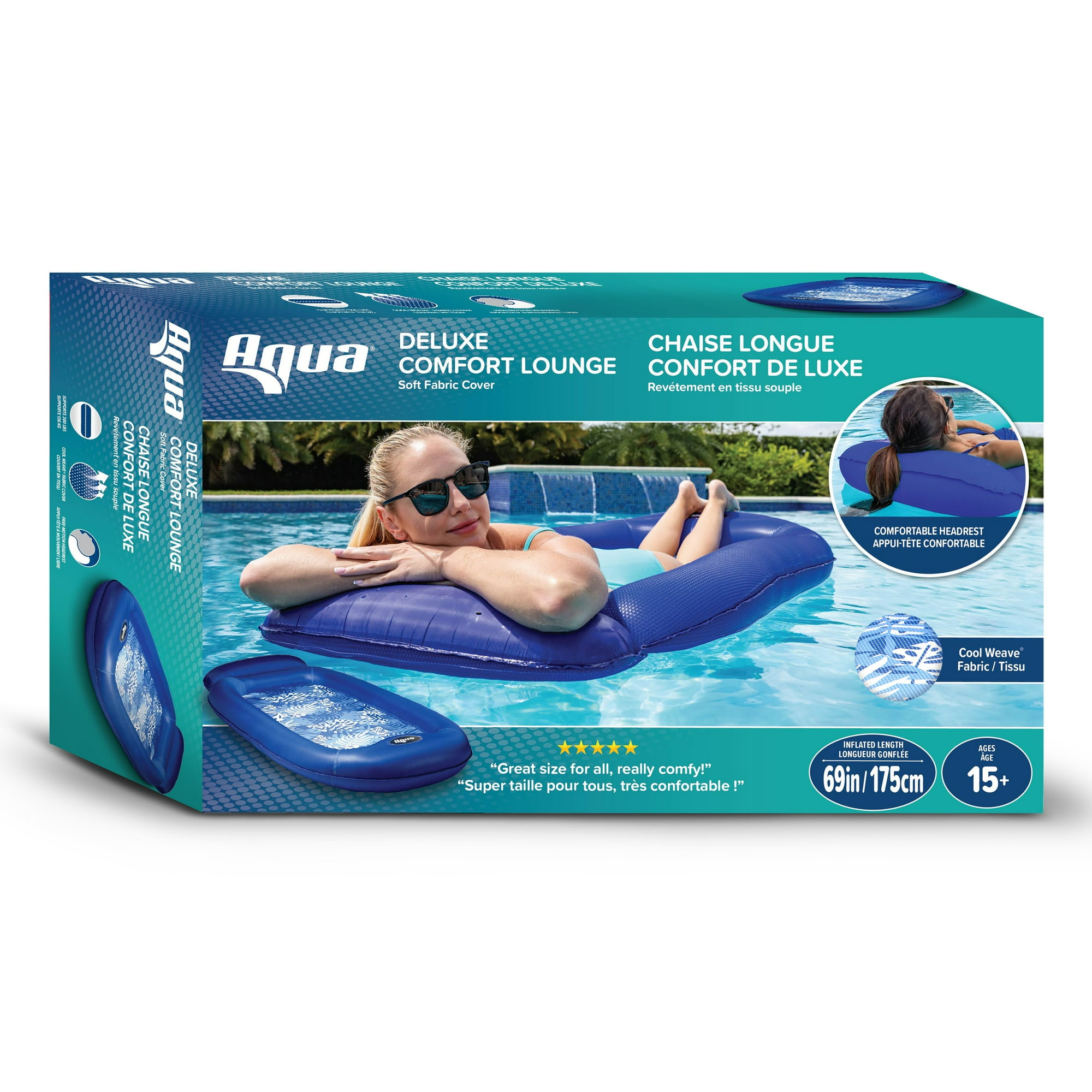 Click here for Aqua Leisure Deluxe Comfort Inflatable Pool Lounge prices