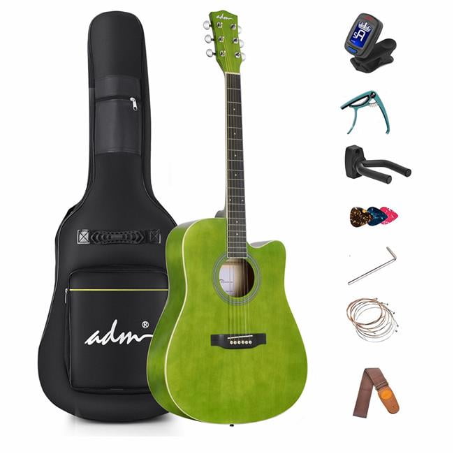 ADM JA201CGRG-41 41 in. Cutaway Acoustic Guitar, Light Green Glossy ...