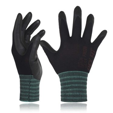HAWK (2 Pair) 18" (45.7 cm) Black Heavy Rubber Gloves | Size Extra ...