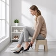 6.3 Inch Footstool Compact Small Low Stool Soft Cushion Top Portable ...