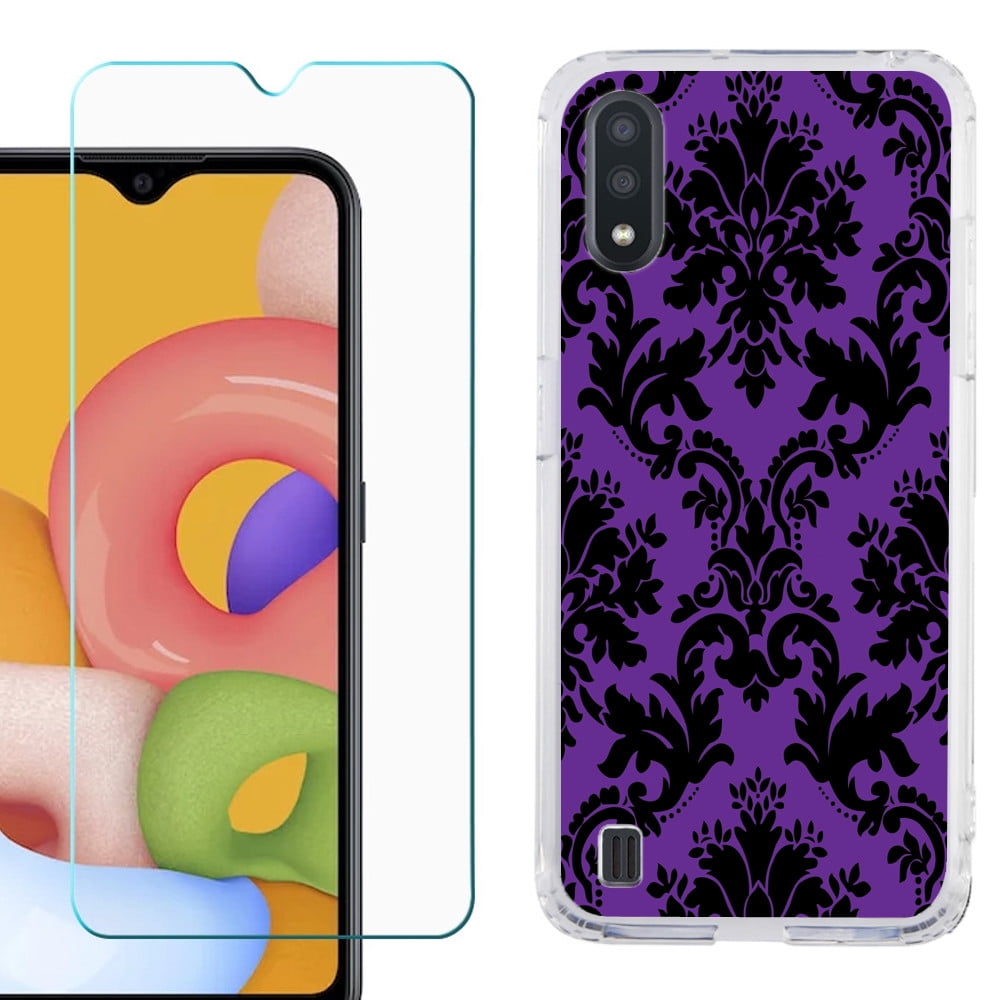 For Samsung Galaxy A01 Case, Slim-Fit TPU Phone Case, with Tempered ...