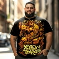 Men T Shirt for Big & Tall Man Graphic Short Sleeve Plus Size Oversized ...