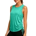 akafmk Women's Yoga Tank Tops Sleeveless Drawstring Loose Activewear ...