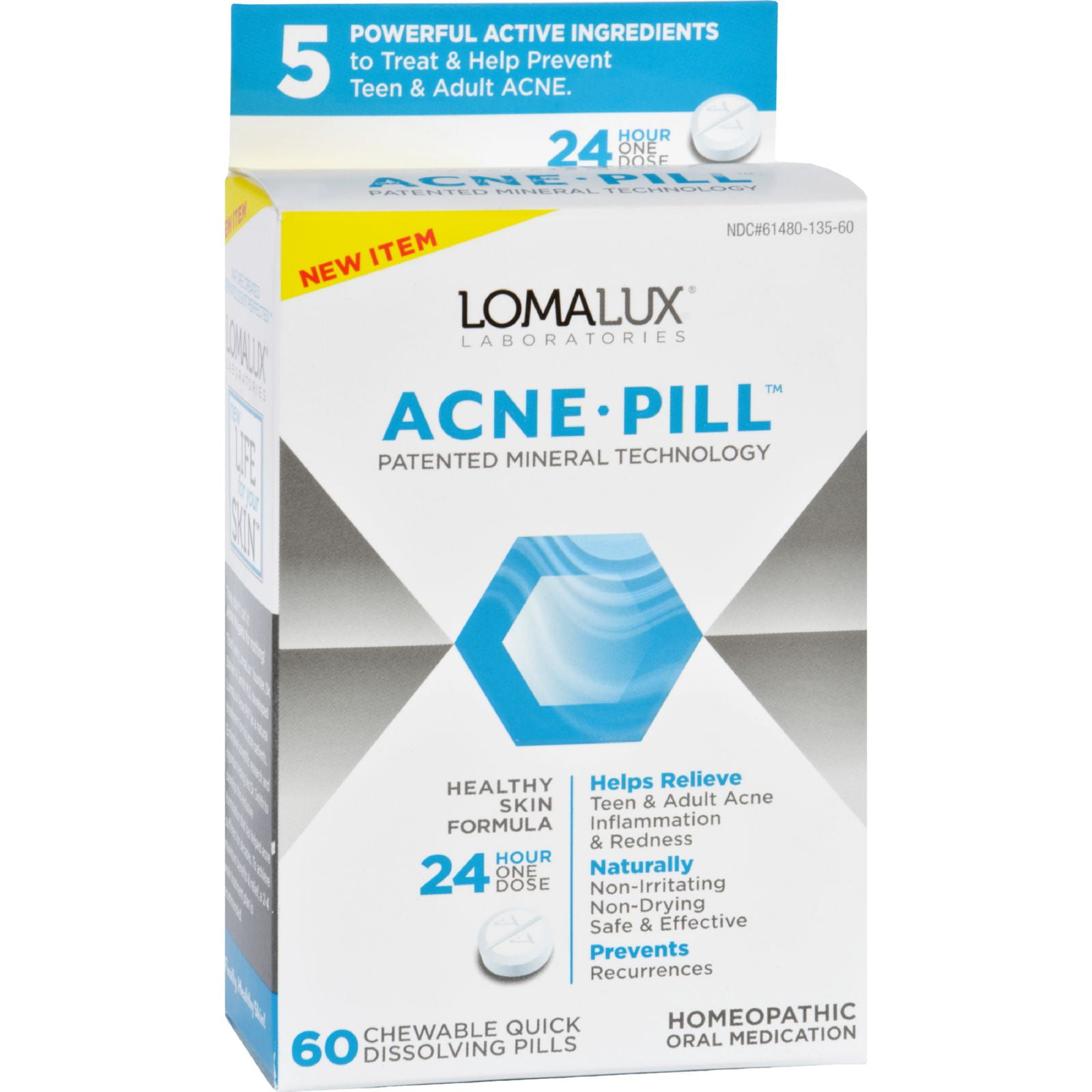 Loma Lux Acne Pill, Dermatologist Developed All Natural Minerals Clear ...
