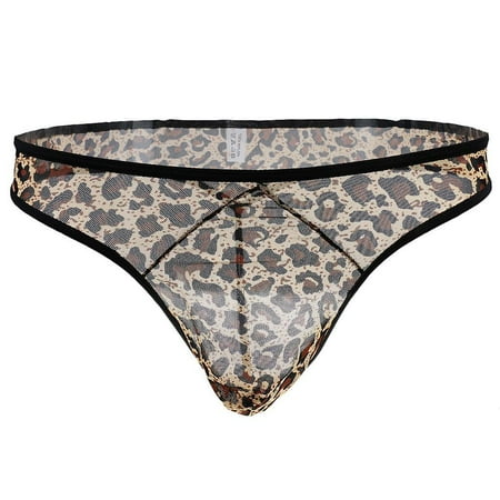 Men's Leopard Pouch G-string Thong Panties Low | Walmart Canada