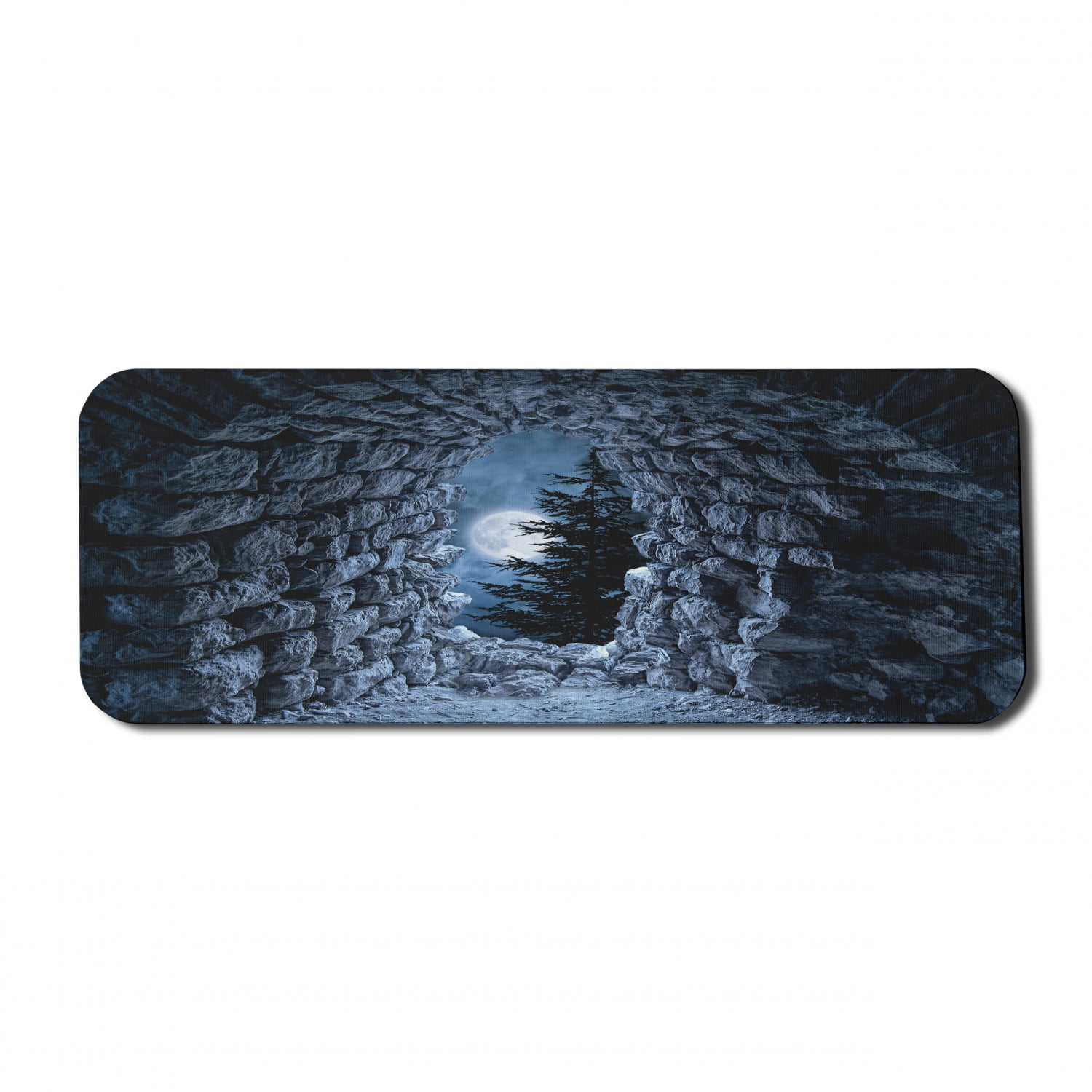 Gothic Computer Mouse Pad, Dark Cave the Full Moon at Night Scary ...