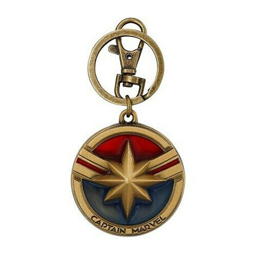 Marvel Comics Captain Marvel Logo Colored Pewter Keyring Key Chain Gift ...