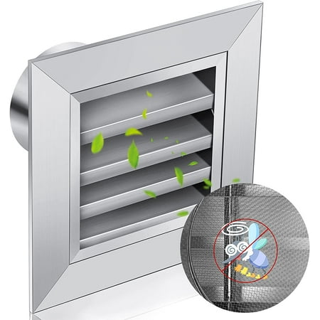 Junmo 4 Inch Stainless Steel Vent Cover Dryer Outside Air Grille ...
