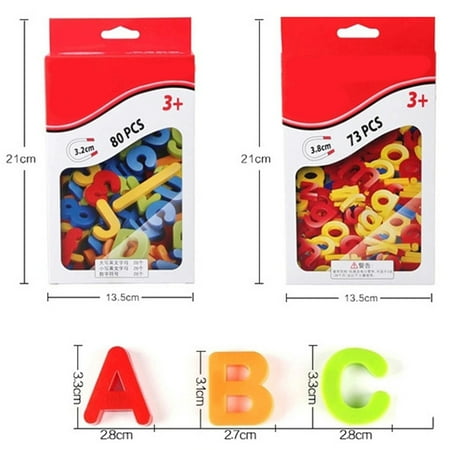 Magnetic Alphabet Magnets Letters Numbers Symbols Toy Set ABC 123 ...