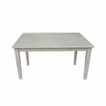 Solid Wood 30"x 48" Dining Table in Washed Gray Taupe - Walmart.com