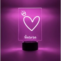 Custom Personalized LED Night Light Up Lamp Stand Girls Ladies Mom ...