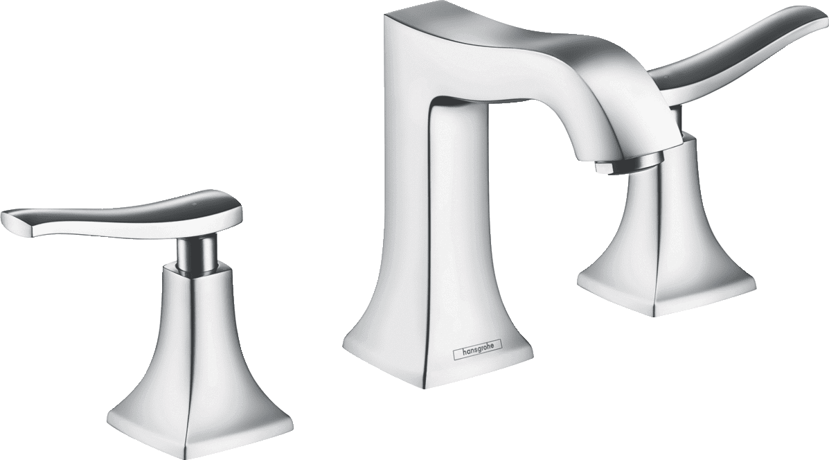 Hansgrohe Metris C Widespread Faucet 100 with Pop-Up Drain, 1.2 GPM in ...