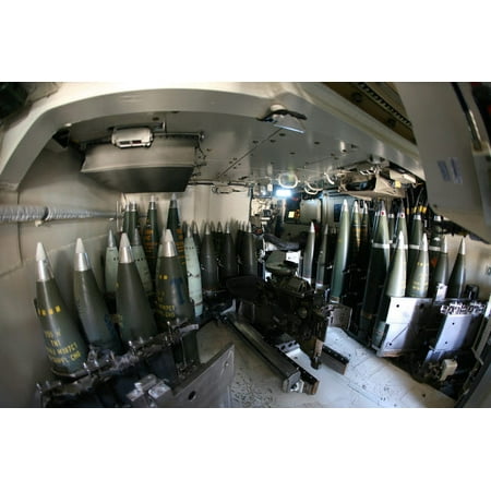 Ammunition shells inside a Dutch Army howitzer tank Poster Print by ...