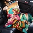 Cozy Friendship-Themed Flannel Blanket with Laughing Grandma Print ...